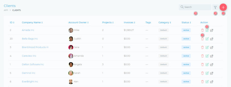Clients Overview - Grow CRM - A Self Hosted CRM & Project Management ...