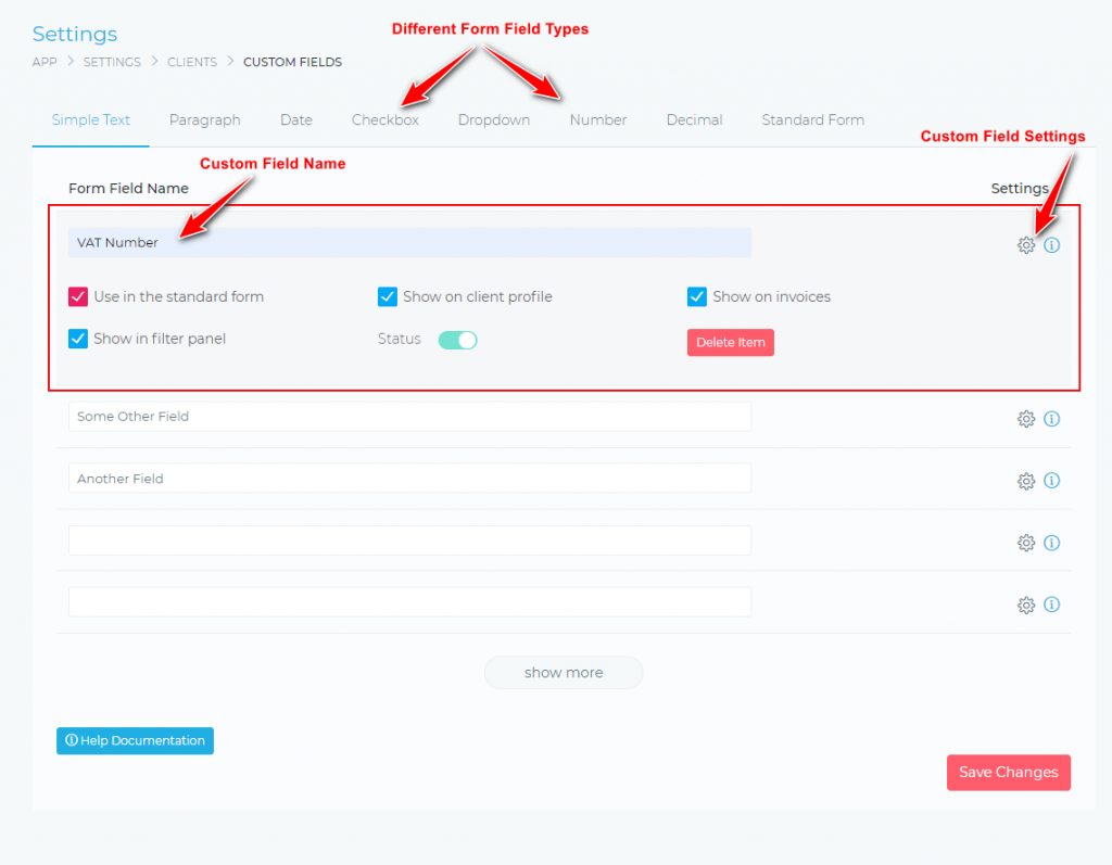 4. Custom Fields – Grow CRM – A Self Hosted CRM & Project Management Software